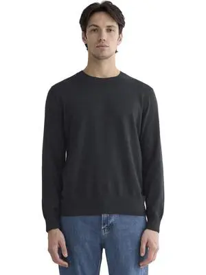 Everlane Long Sleeve Crewneck Sweater Uniform | Heathered Midnight